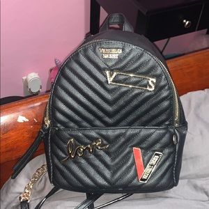 Victoria's Secret Bags | Black Victorias Secret Studded Mini Backpack ...